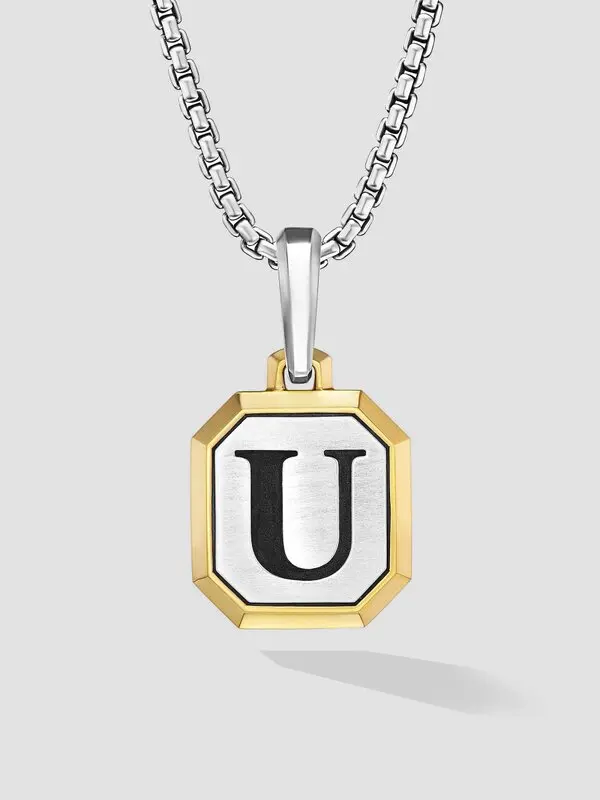 David Yurman Initial Amulet In Sterling Silver - U Silver