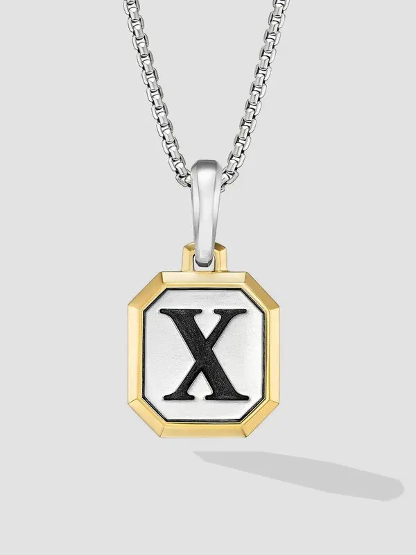David Yurman Initial Amulet In Sterling Silver - X Silver