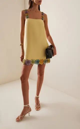 alemais lolita floral beaded mini dress Lolitat - Yellow BFCMDAY2_30 1930s/40s Beaded and Sequin Color:White Floral A separate bralette offers