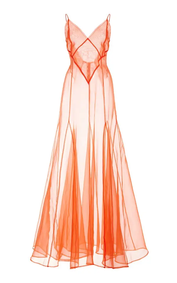 KAMPERETT Lalique Silk Organza Gown - Red
