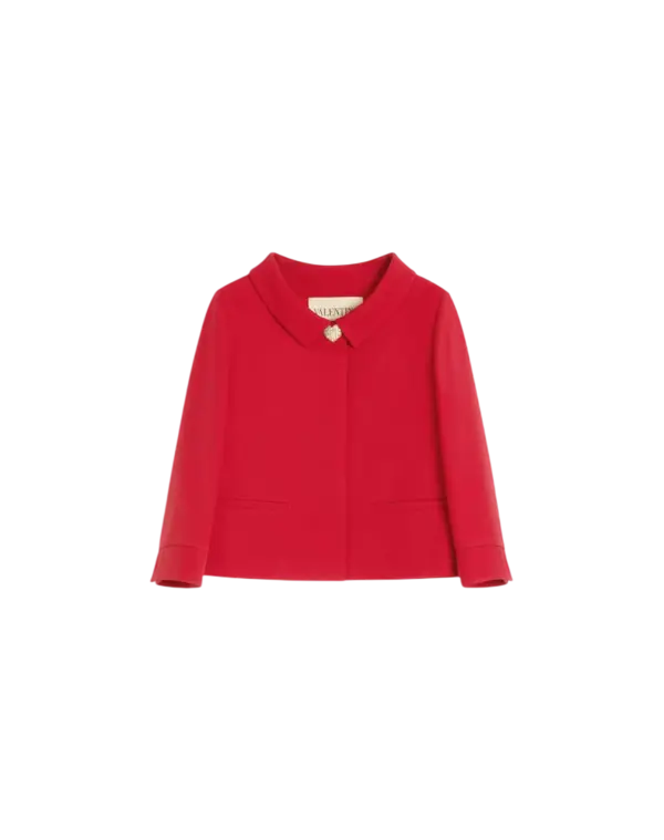 Valentino Garavani Crepe Couture Jacket With Jewel Button Detail - Paris
