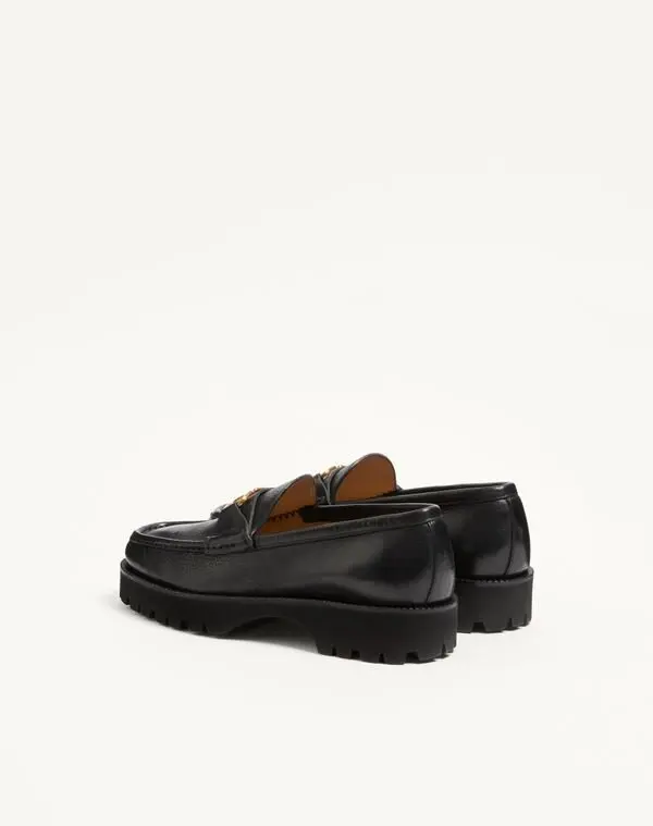 Valentino Garavani Vlogo Signature Buffalo Loafer - Black