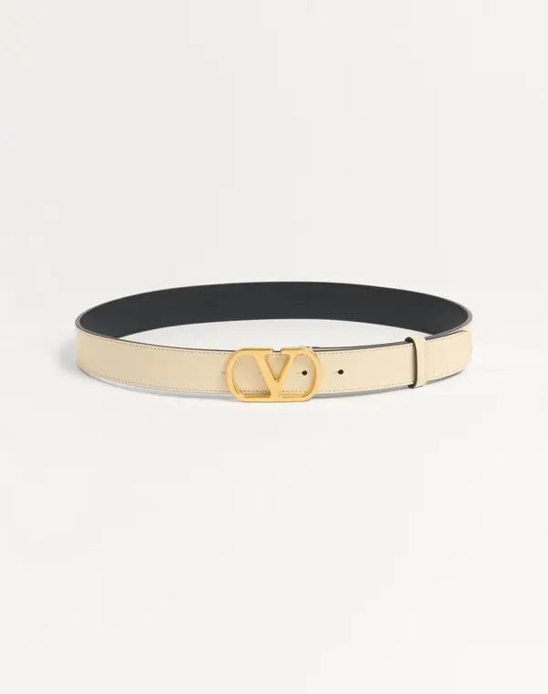 Valentino Garavani Vlogo Signature Belt - Butter