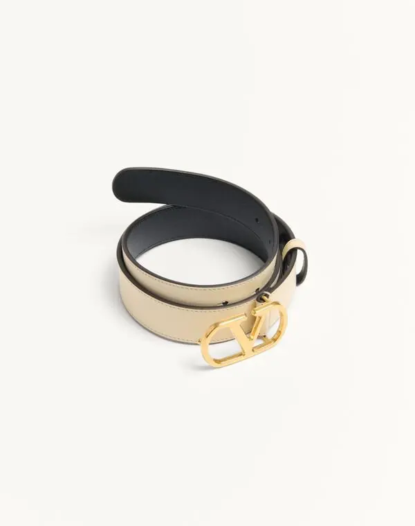 Valentino Garavani Vlogo Signature Belt - Butter