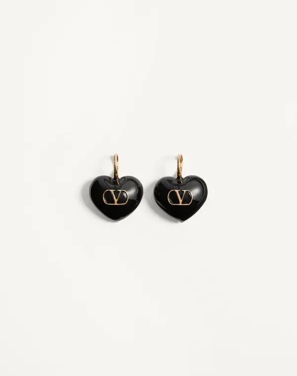 Valentino Garavani Coeur Royal Earrings - Gold/black