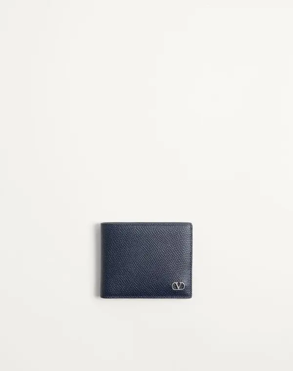 Valentino Garavani Vlogo Signature Grainy Calfskin Bracelet - Marine