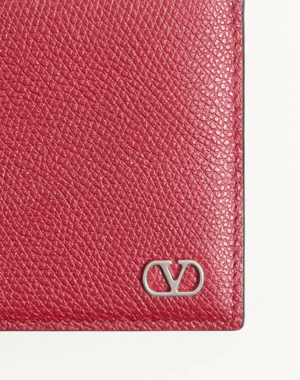 Valentino Garavani Vlogo Signature Grainy Calfskin Bracelet - Red