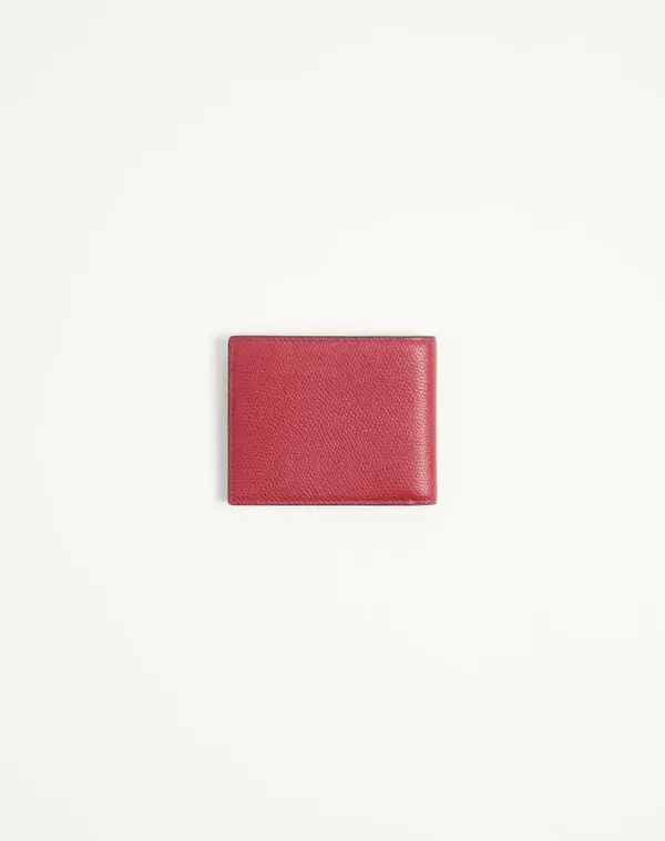 Valentino Garavani Vlogo Signature Grainy Calfskin Bracelet - Red
