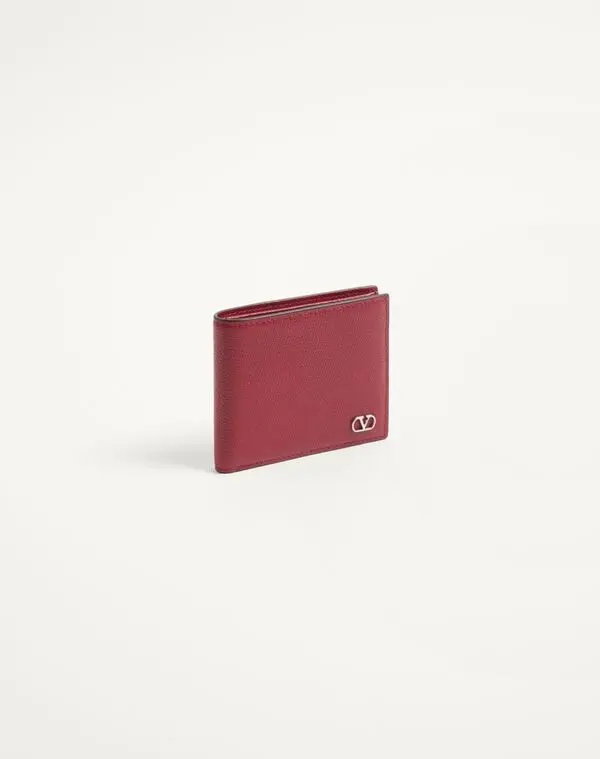 Valentino Garavani Vlogo Signature Grainy Calfskin Bracelet - Red