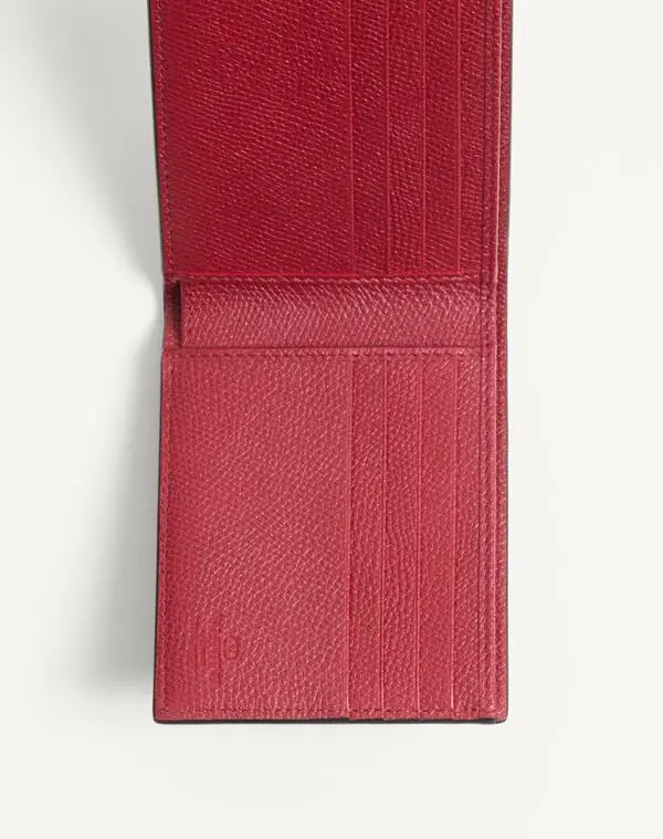 Valentino Garavani Vlogo Signature Grainy Calfskin Bracelet - Red