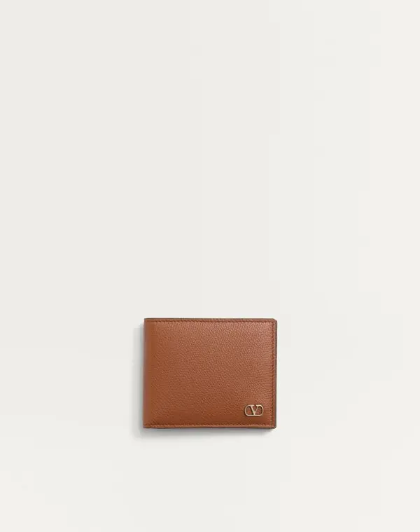 Valentino Garavani Vlogo Signature Grainy Calfskin Bracelet - Saddle Brown