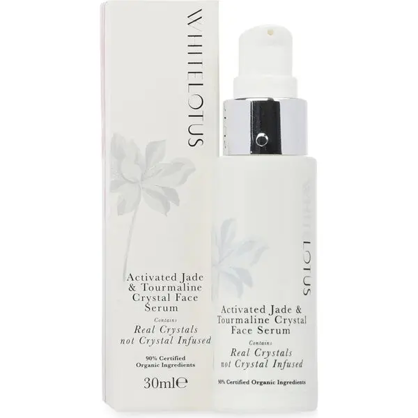 WHITE LOTUS BEAUTY Activated Jade And Tourmaline Crystal Face Serum - White