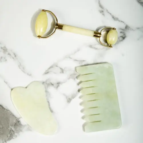 WHITE LOTUS BEAUTY Genuine Premium Jade Gua Sha - Green