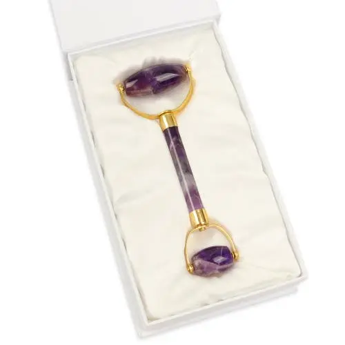 WHITE LOTUS BEAUTY Premium Amethyst Facial Roller