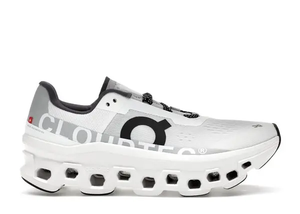On Cloudmonster Sneakers - All White/black