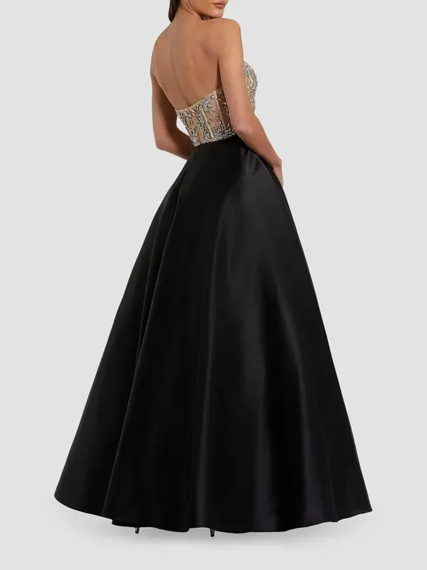 Mac Duggal Embellished Bustier Strapless Ballgown