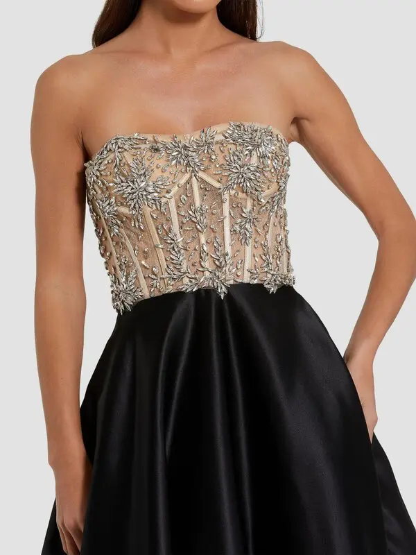 Mac Duggal Embellished Bustier Strapless Ballgown