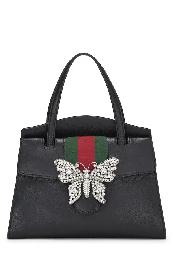 Gucci Leather Butterfly Totem Handbag