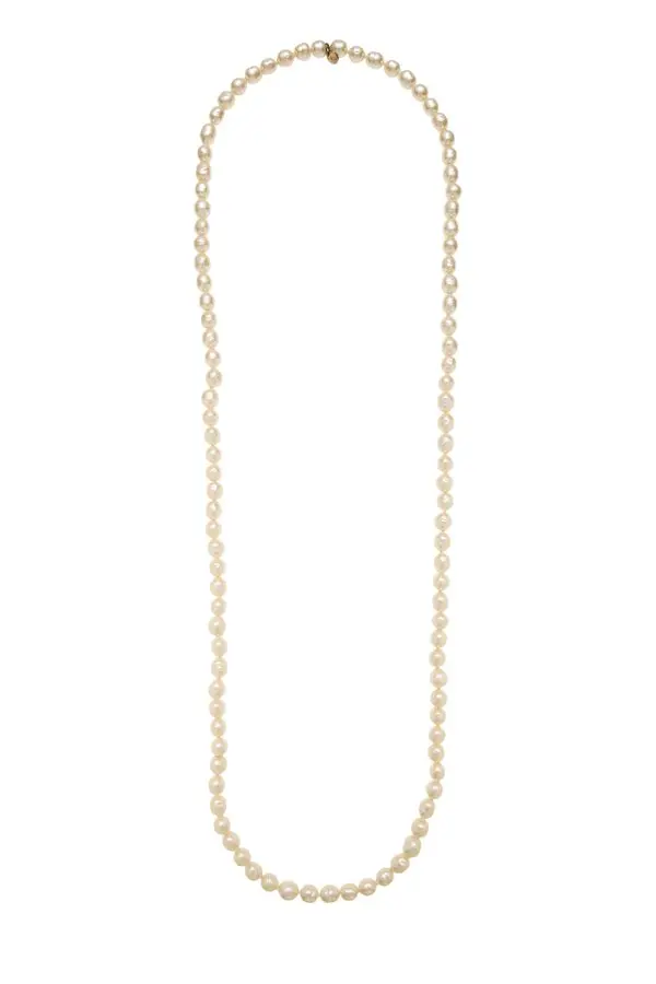Chanel Faux Pearl Necklace - Gold