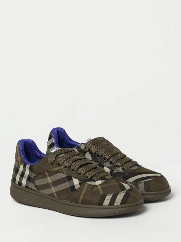 adidas gazelle silver green womens Sliced Check Sneakers Burberry Beige
