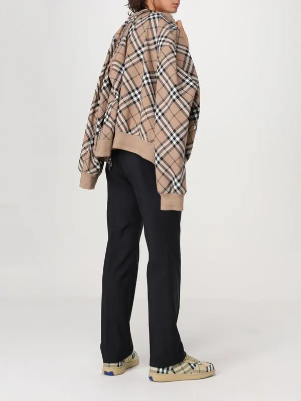 Burberry Checked Bomber Jacket - Beige