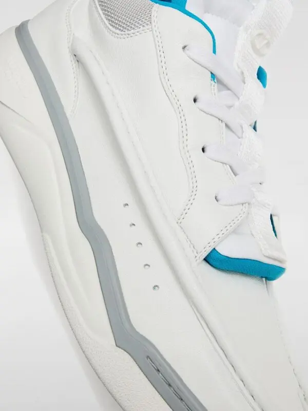 Valentino Garavani Leather Lace-up Sneakers - White