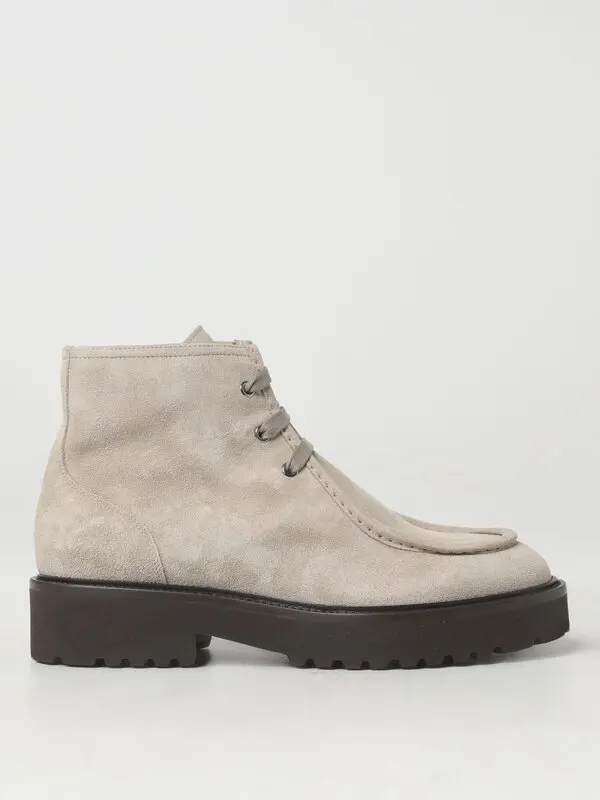 DOUCAL'S Lace-up Suede Boots - Sand