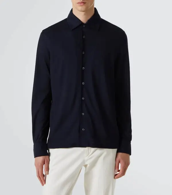Rubinacci Wool Shirt - Blue