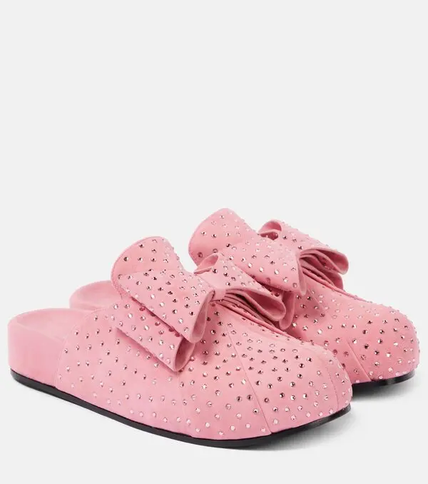 Mach & Mach Le Cadeau Embellished Clogs - Pink