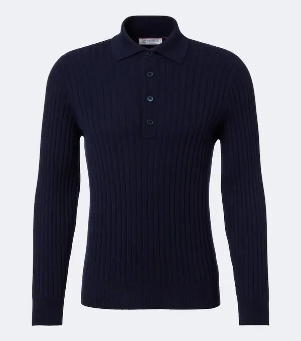 Brunello Cucinelli Polo Sweater - Blue