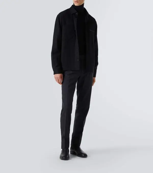 Zegna Technical Wool Overshirt - Black