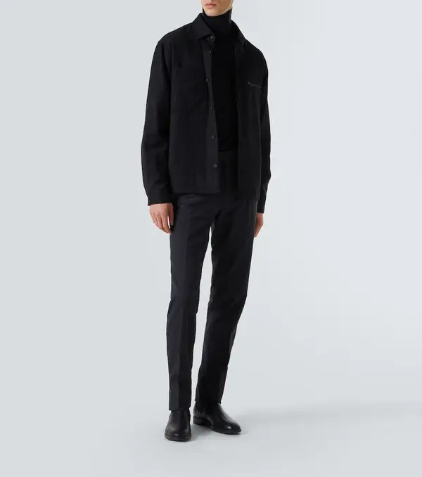 Zegna Technical Wool Overshirt - Black