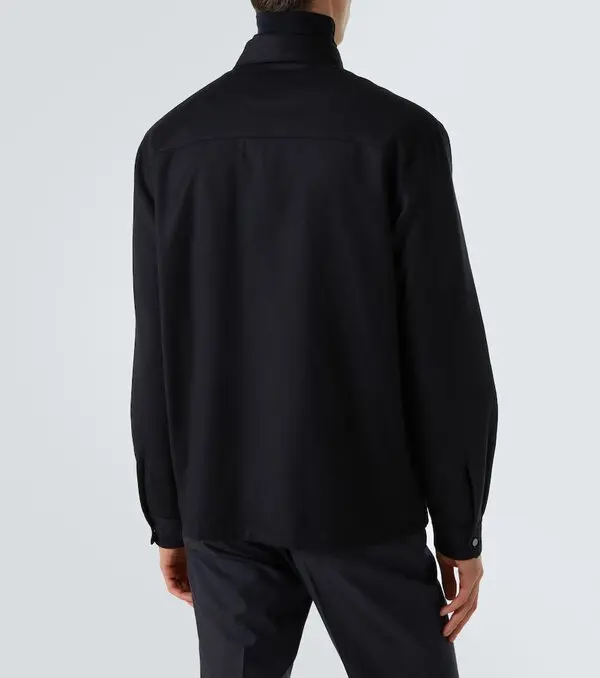 Zegna Technical Wool Overshirt - Black