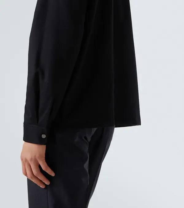 Zegna Technical Wool Overshirt - Black