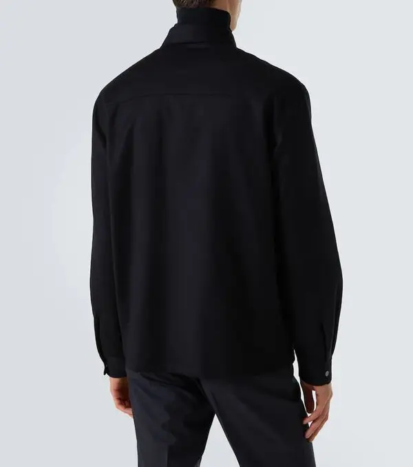 Zegna Technical Wool Overshirt - Black