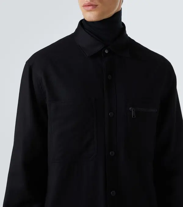 Zegna Technical Wool Overshirt - Black