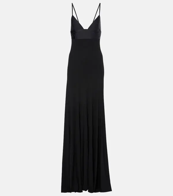 Jacquemus Spallina Jersey Gown - Black