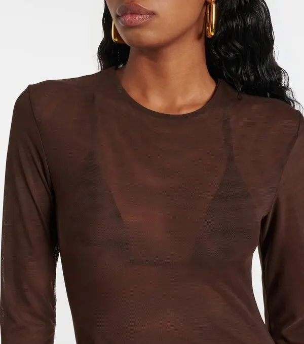 BANANHOT Aiden Ruched Mini Dress - Brown