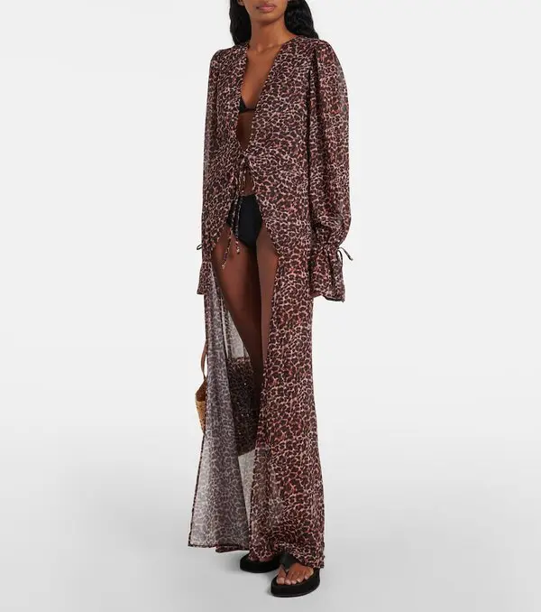 BANANHOT Leopard-print Beach Cover-up - Brown
