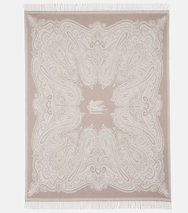Etro Alocasia Fringed Wool Throw