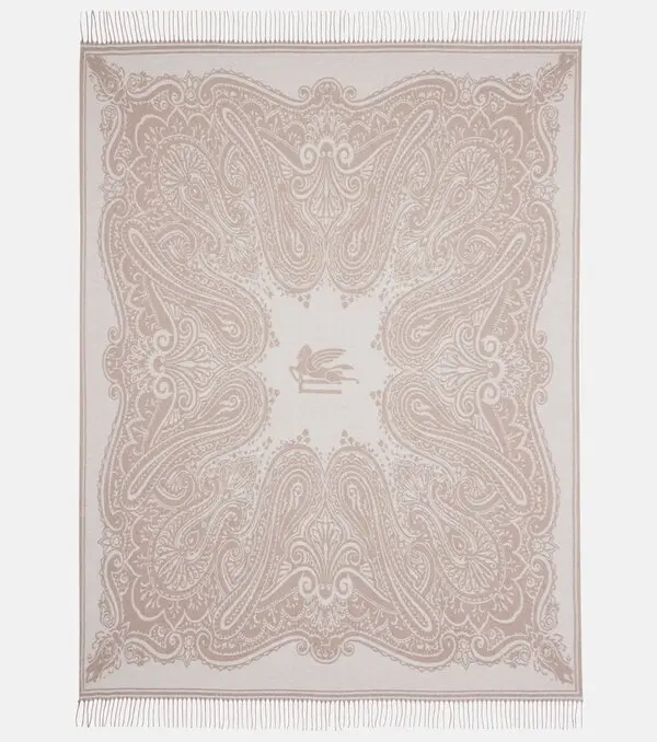 Etro Alocasia Fringed Wool Throw