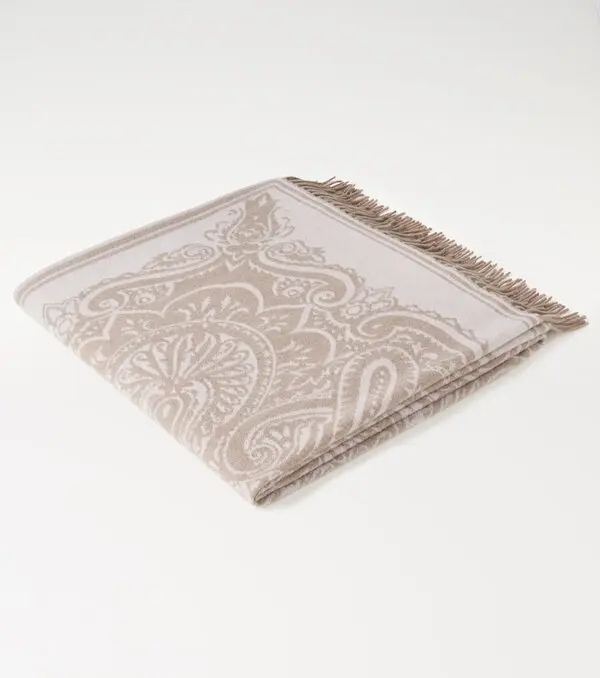 Etro Alocasia Fringed Wool Throw