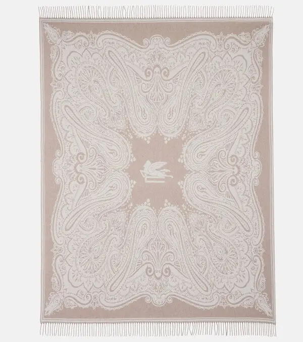 Etro Alocasia Fringed Wool Throw
