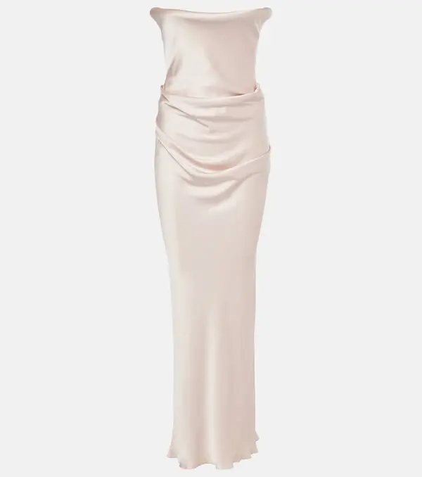 Victoria Beckham Corset Gown - Pink