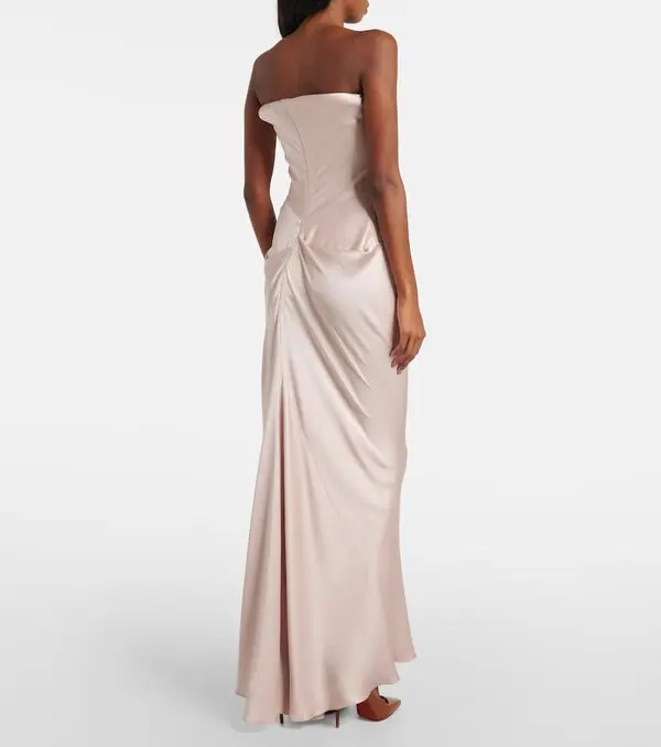 Buy Victoria Beckham Corset Gown - Pink At 30% Off