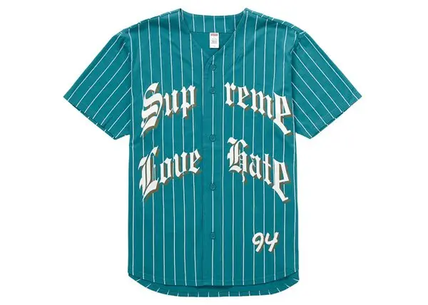 Supreme Love Hate Baseball Jersey