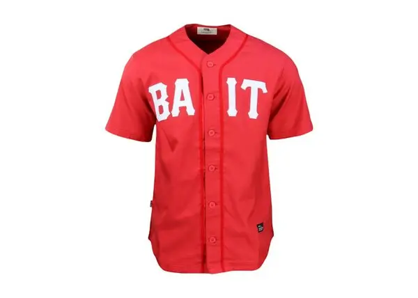 BAIT Sluggers Baseball Jersey - Red/white