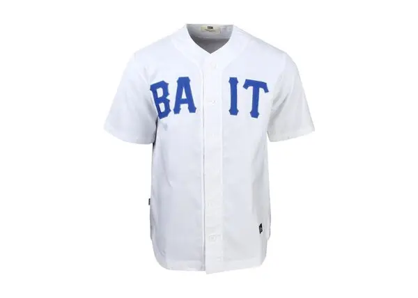 BAIT Baseball Jersey - White/blue