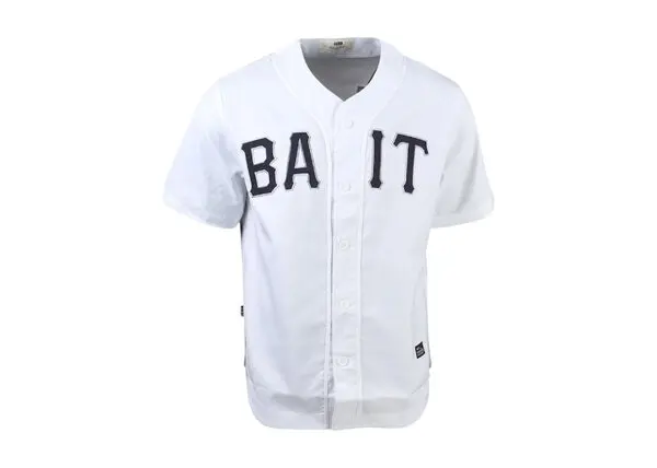 BAIT Sluggers Baseball Jersey - White/navy Blue