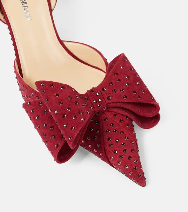 Mach & Mach Le Cadeau 85 Suede Slingback Pumps